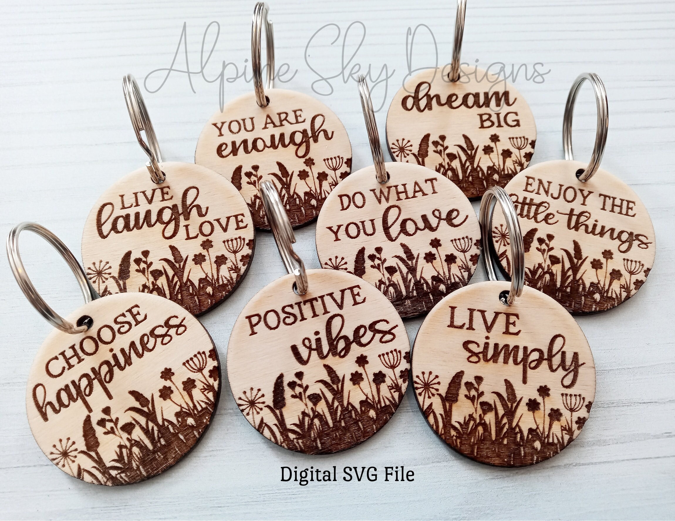 Inspirational Keychain SVG Bundle Motivational Keychains SVG - Etsy