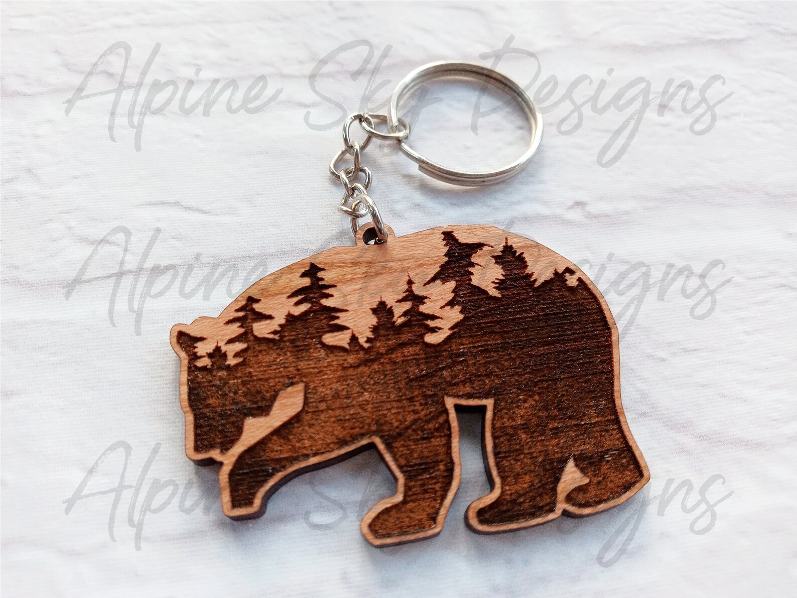 Bear Keychain SVG | Glowforge Keychain File | Glowforge Keychain SVG ...