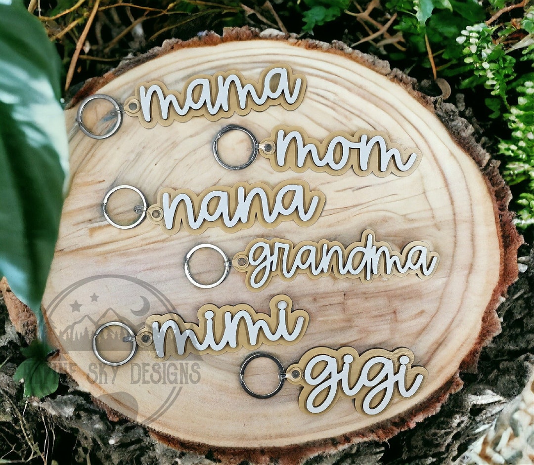 Keychain SVG Bundle Mothers Day Mama Keychain SVG Nana Keychain SVG ...