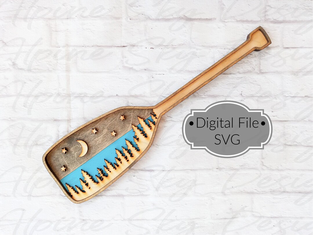 Oar SVG File for Glowforge/laser Cutting | Paddle SVG File | Layered ...
