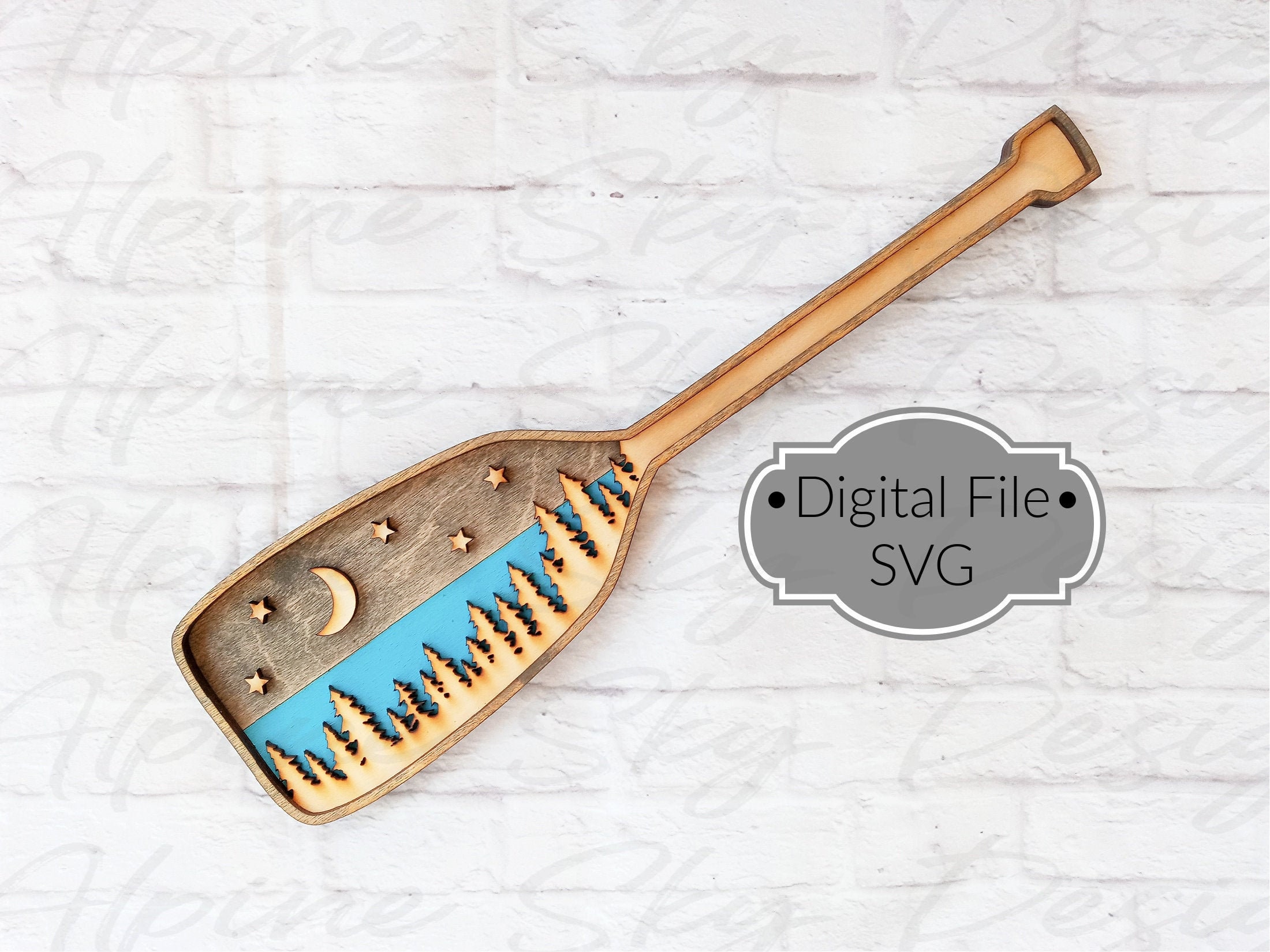 Oar SVG File for Glowforge/laser Cutting | Paddle SVG File | Layered ...
