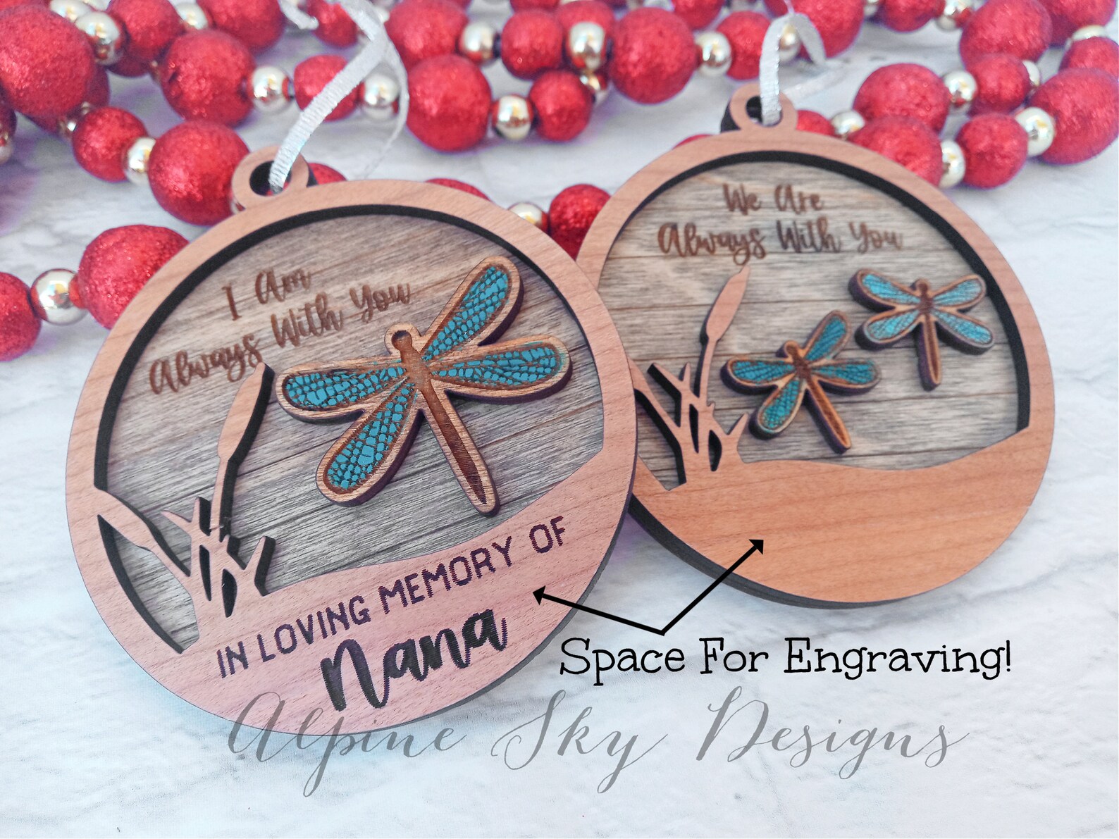 Dragonfly Memorial Ornament SVG Memorial Ornament SVG - Etsy