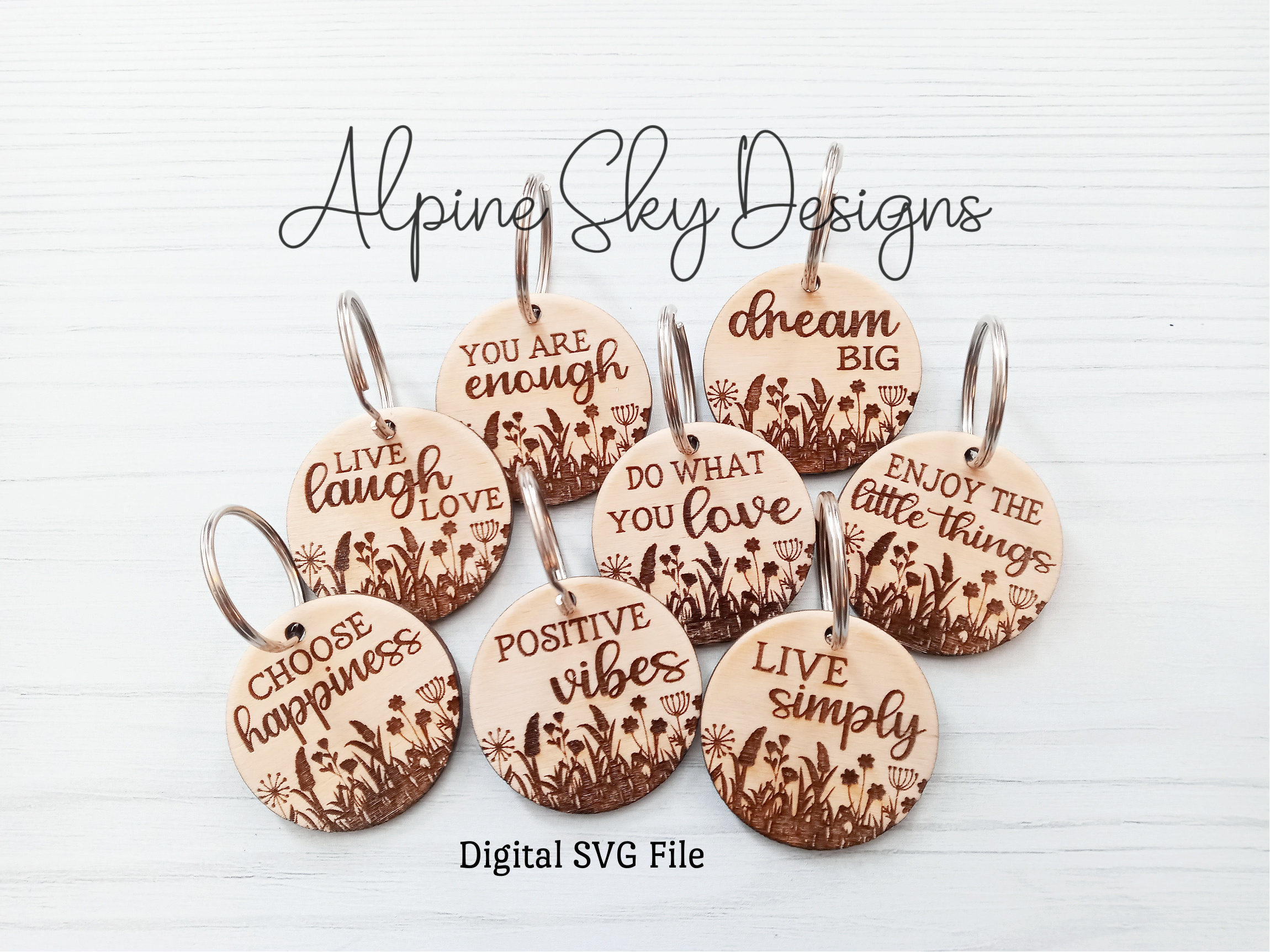 Inspirational Keychain SVG Bundle Motivational Keychains SVG - Etsy