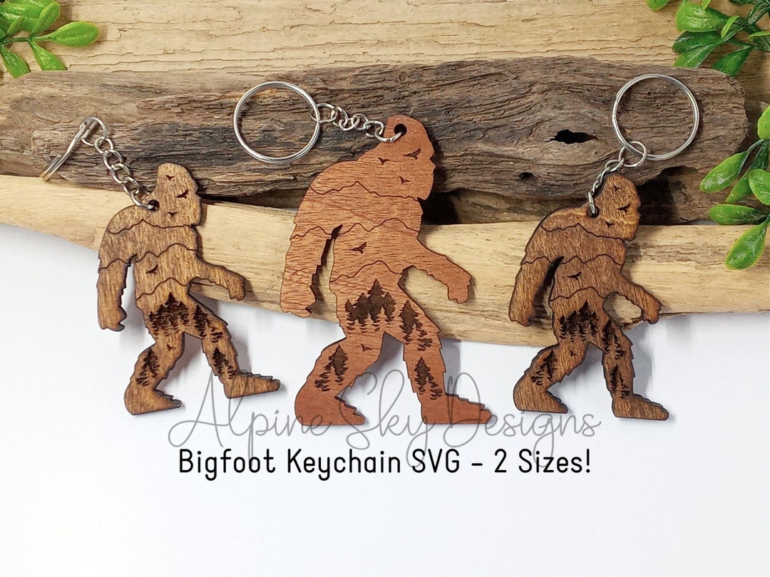 Bigfoot Keychain SVG | Sasquatch Keychain SVG | Bigfoot SVG Files ...