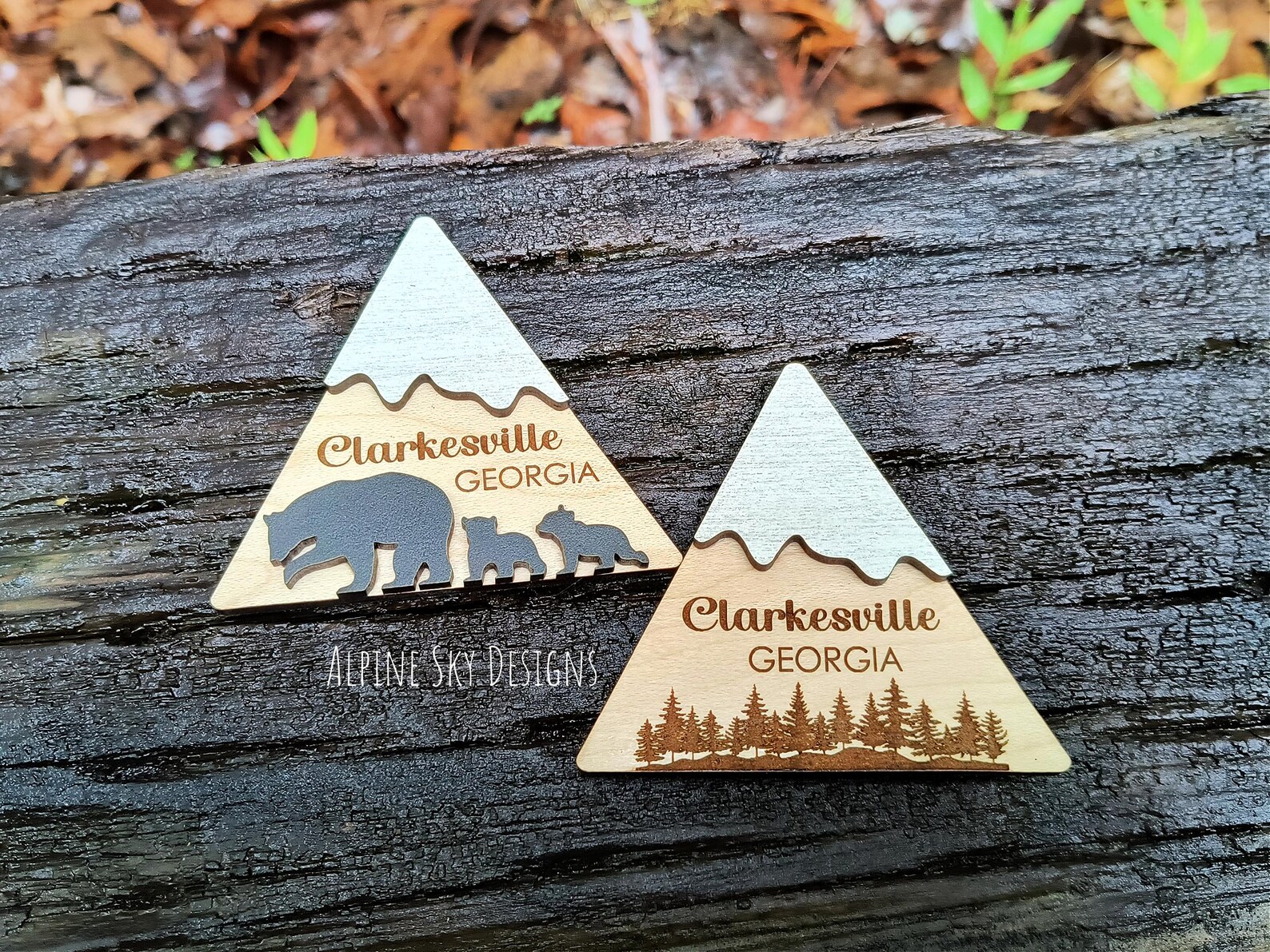 Mountain Fridge Magnets SVG Mountain Magnet SVG Laser Files Glowforge ...