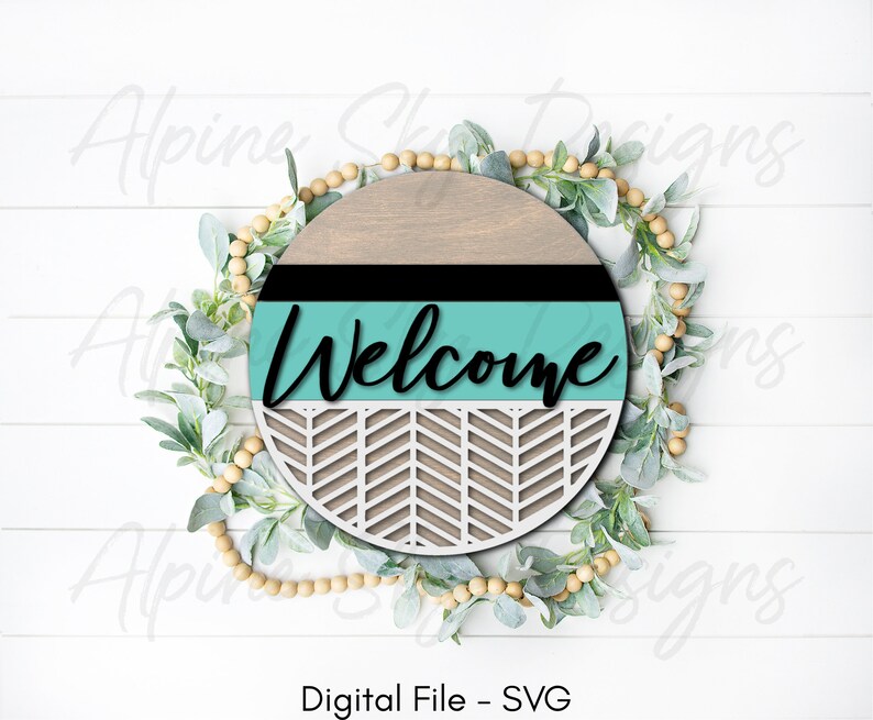 Welcome Sign SVG Glowforge Welcome Laser Cut File | Etsy