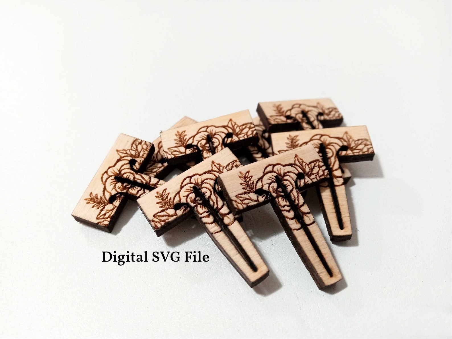 Engraved Glowforge Pins SVG | Glowforge Pins File | Honeycomb Pin SVG ...