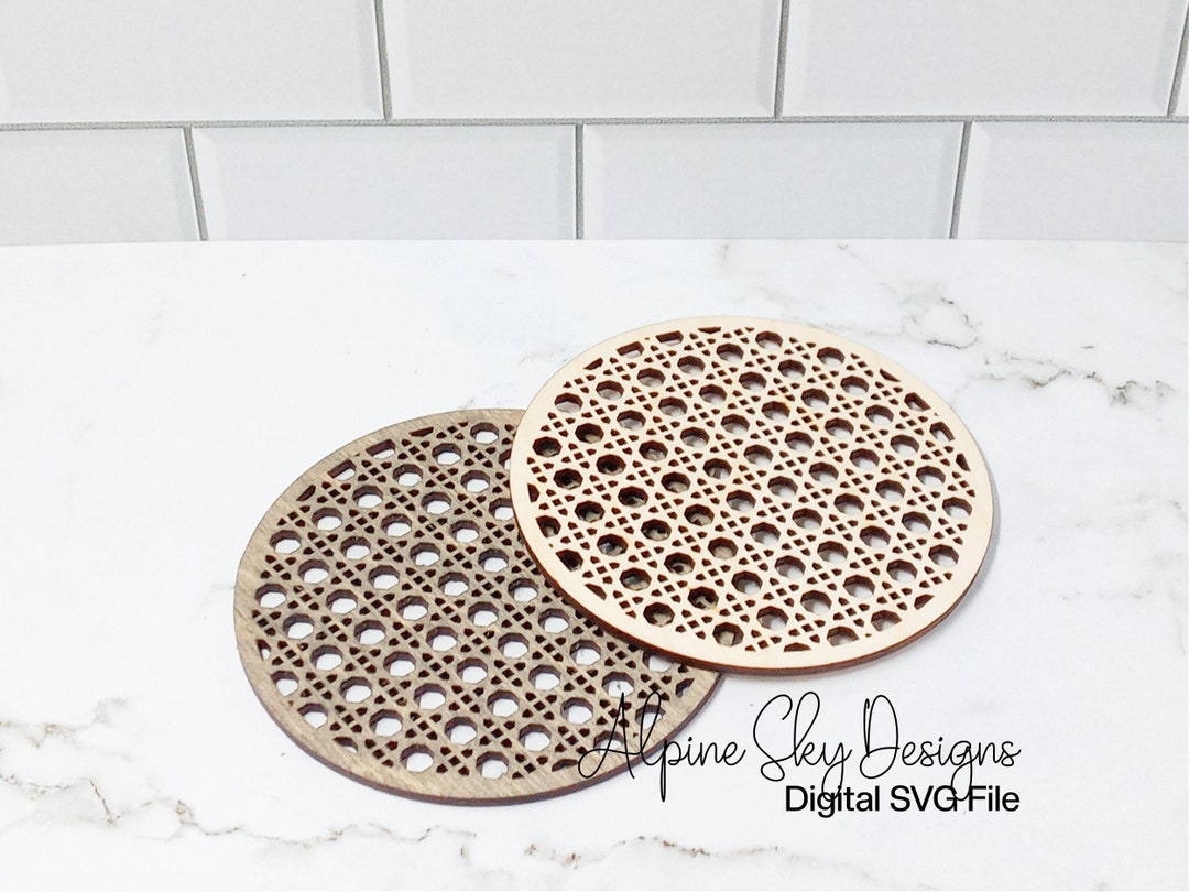 Rattan Coaster SVG Coaster SVG File Glowforge Files Coasters Svg Laser ...
