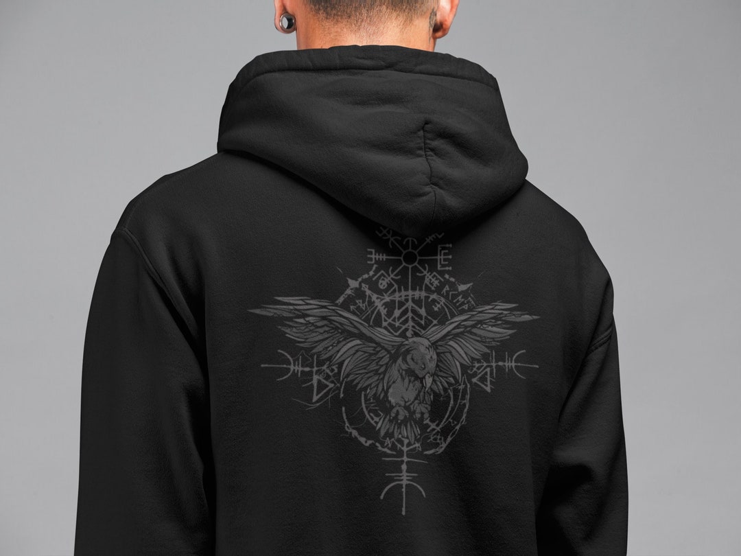 Hugin & Munin Ravens, Valhalla Ravens, Rune Circle Vegvisir, Nordic ...