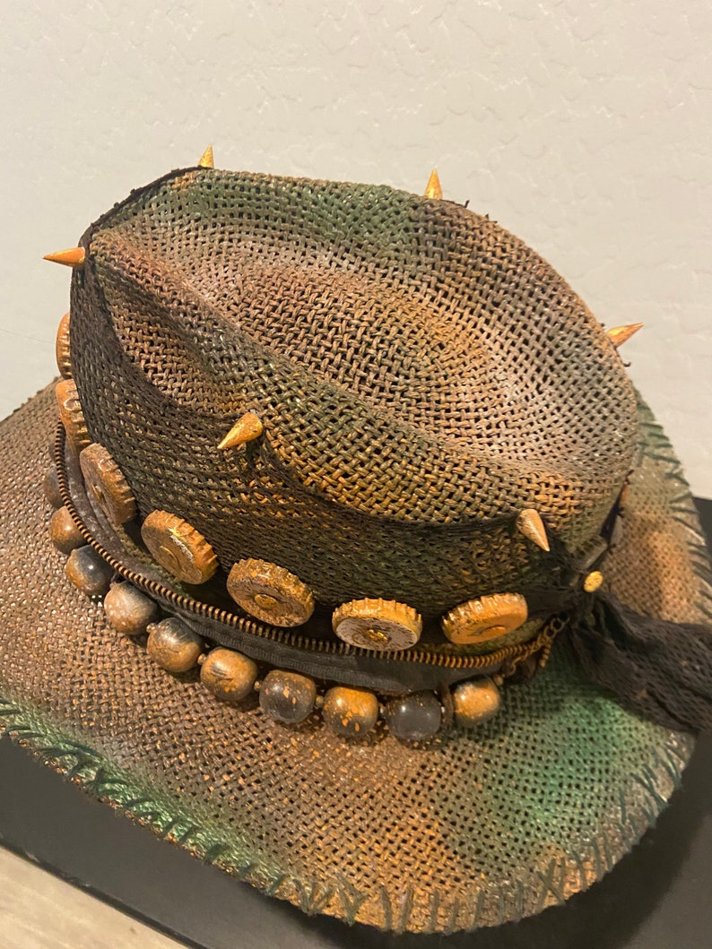 Post Apocalyptic Hat Bottle Caps and Spikes Mad Max Style - Etsy