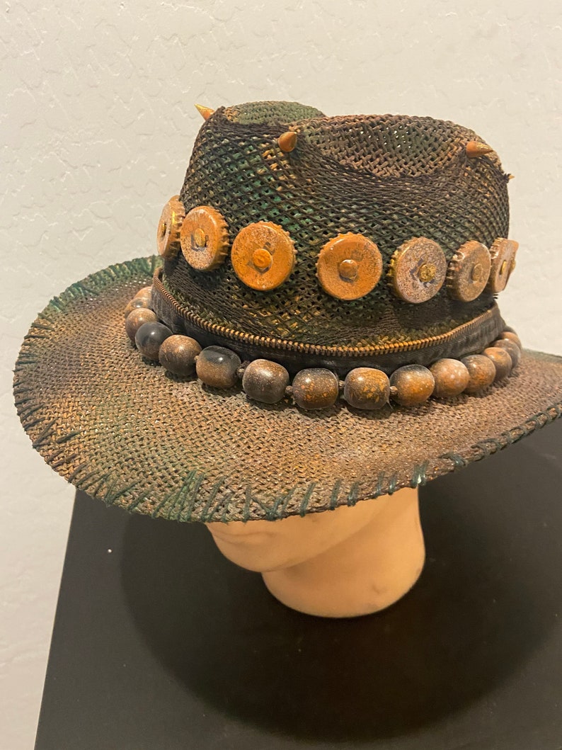 Post Apocalyptic Hat Bottle Caps and Spikes Mad Max Style - Etsy