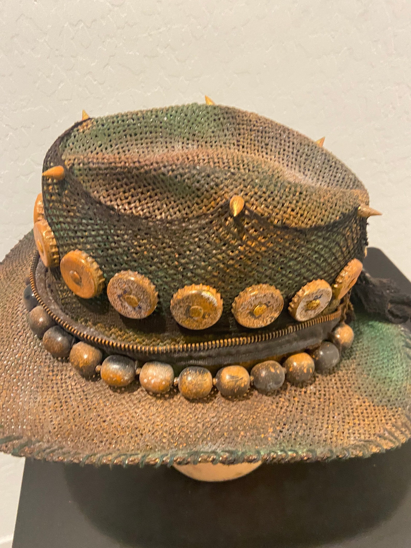 Post Apocalyptic Hat Bottle Caps and Spikes Mad Max Style - Etsy