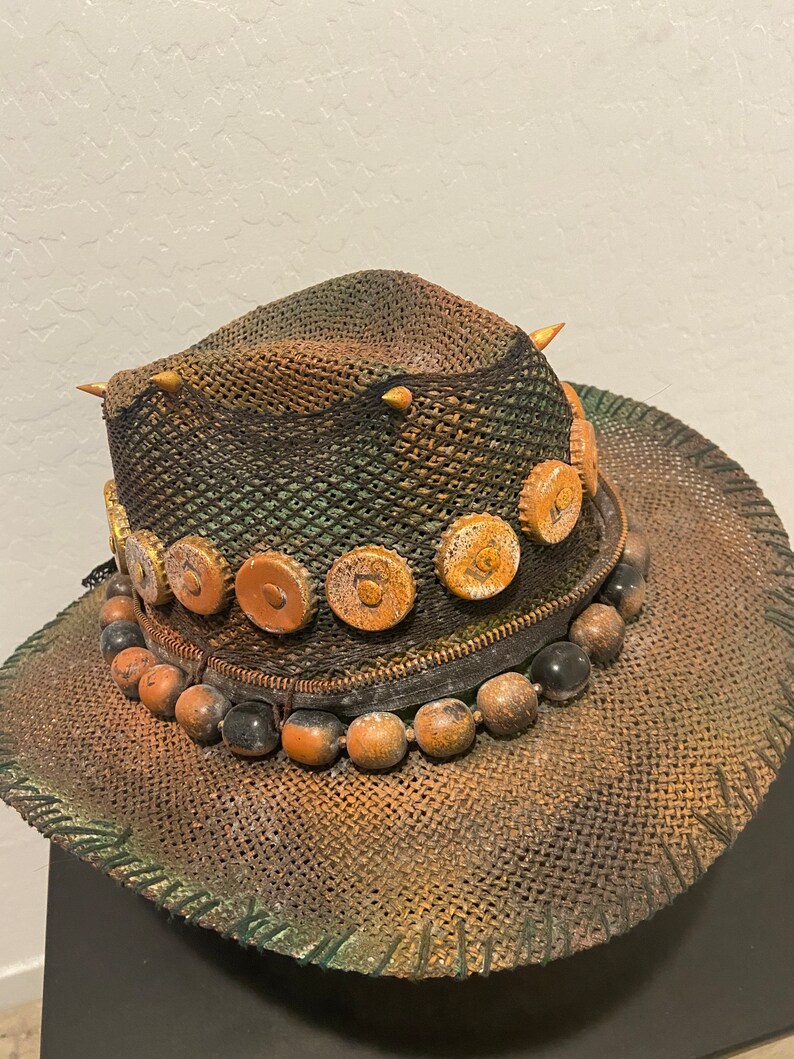 Post Apocalyptic Hat Bottle Caps and Spikes Mad Max Style - Etsy