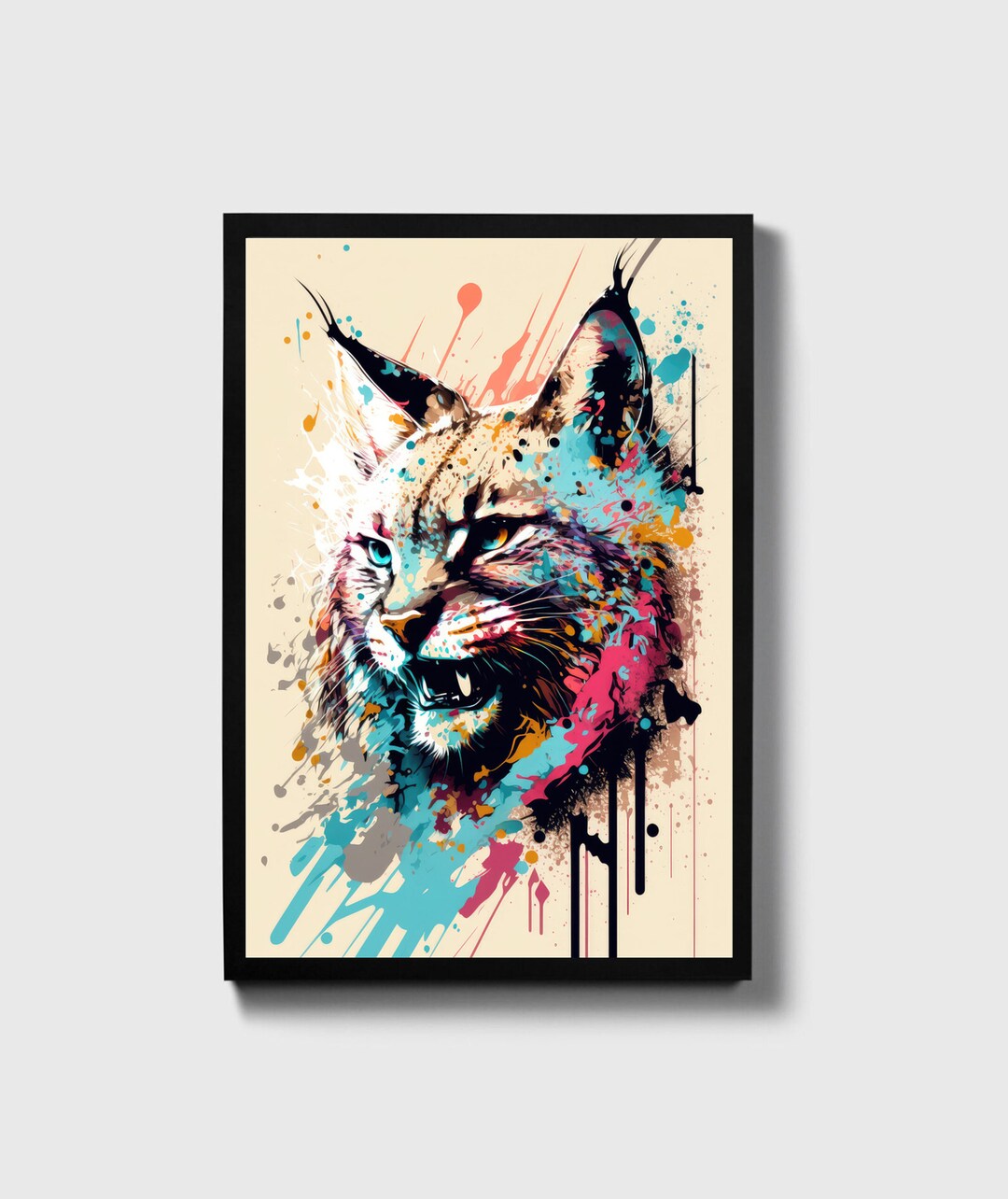 Lynx Graffiti Wall Art, Lynx Art Print, Lynx Poster Print, Graffiti ...