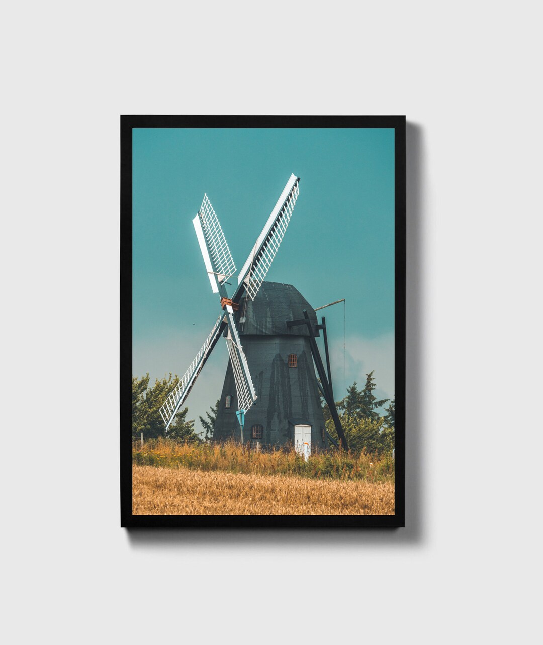 Windmill Field, Field Print, Windmill Poster, Windmill Canvas, Windmill ...