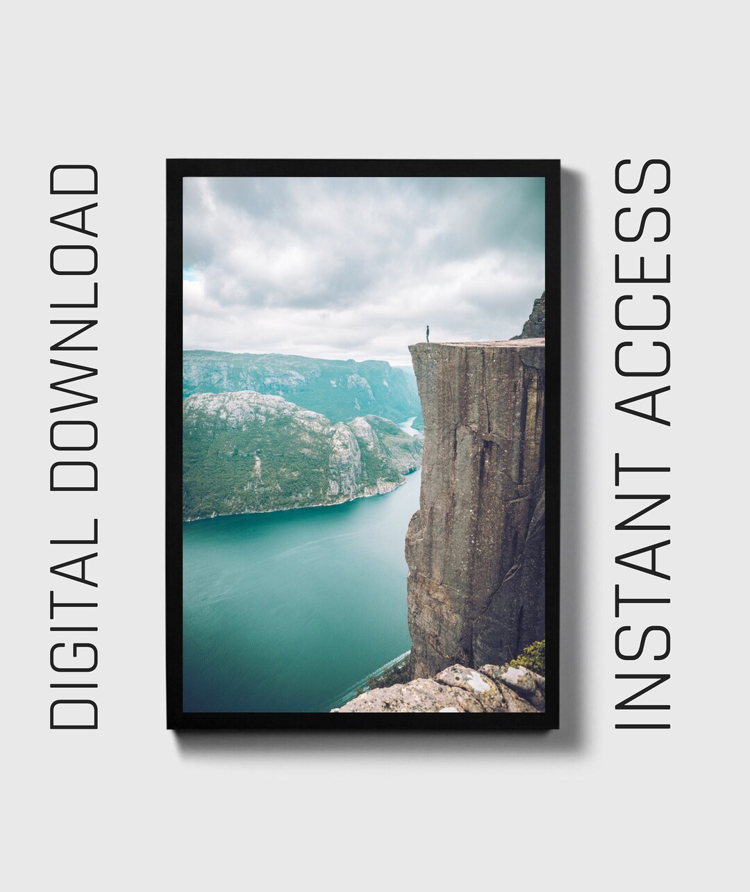 Pulpit Rock Print, Digital Download Norway Wall Art, Nordic Landscape ...