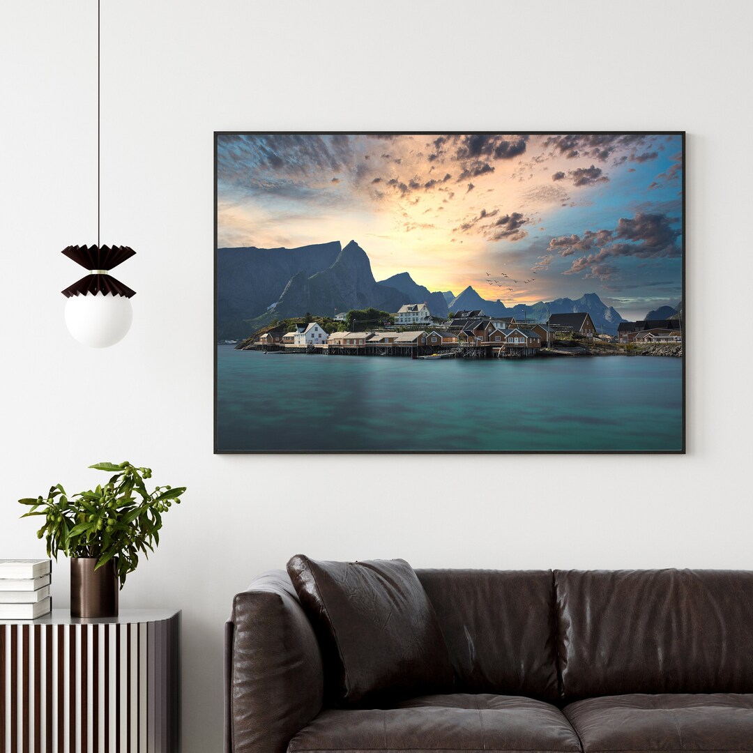 Norway Art Print, Norway Lofoten Islands,vintage Travel Poster,norway ...