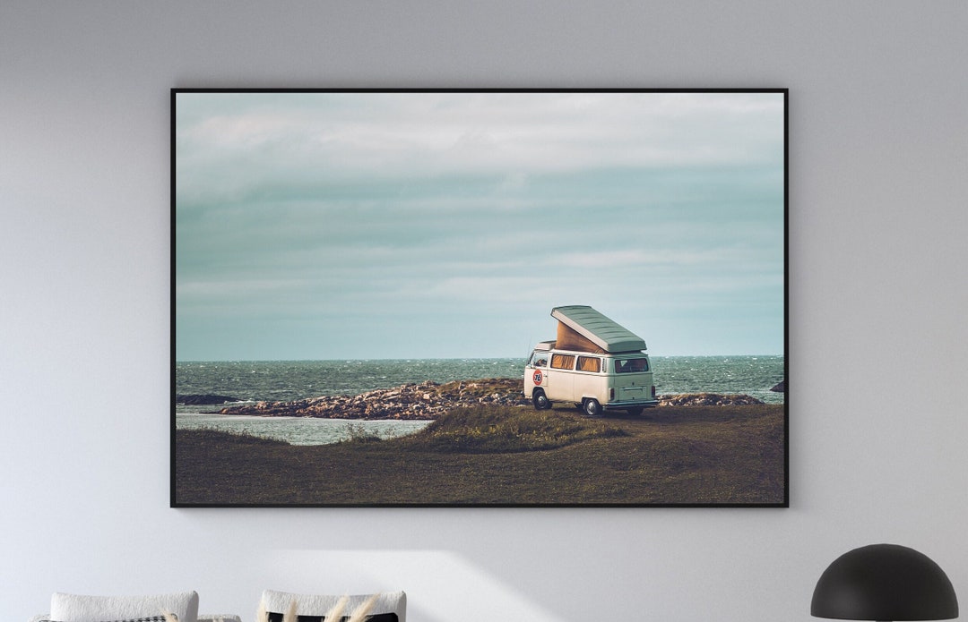 Campervan Poster, Campervan Print, Campervan Wall Art, Camping Poster ...