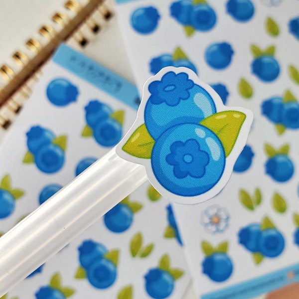 Blueberry Stickers - Etsy