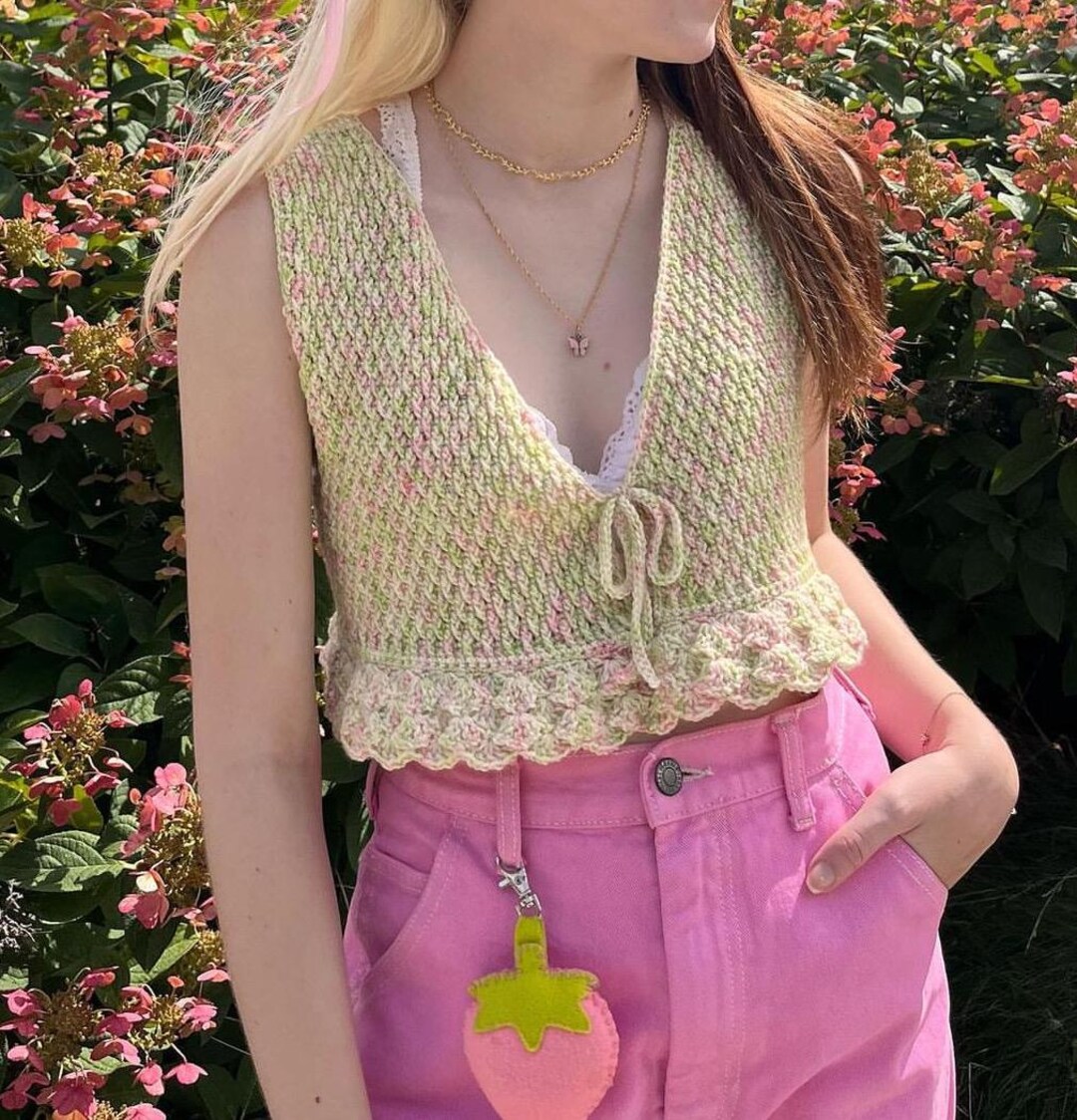 Kira Crochet Vest Top Pattern - Beginner-friendly, Made-to-measure PDF ...