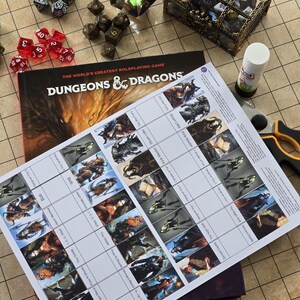 Custom Dnd /RPG Printable 2D Character Miniatures Template | Standard ...