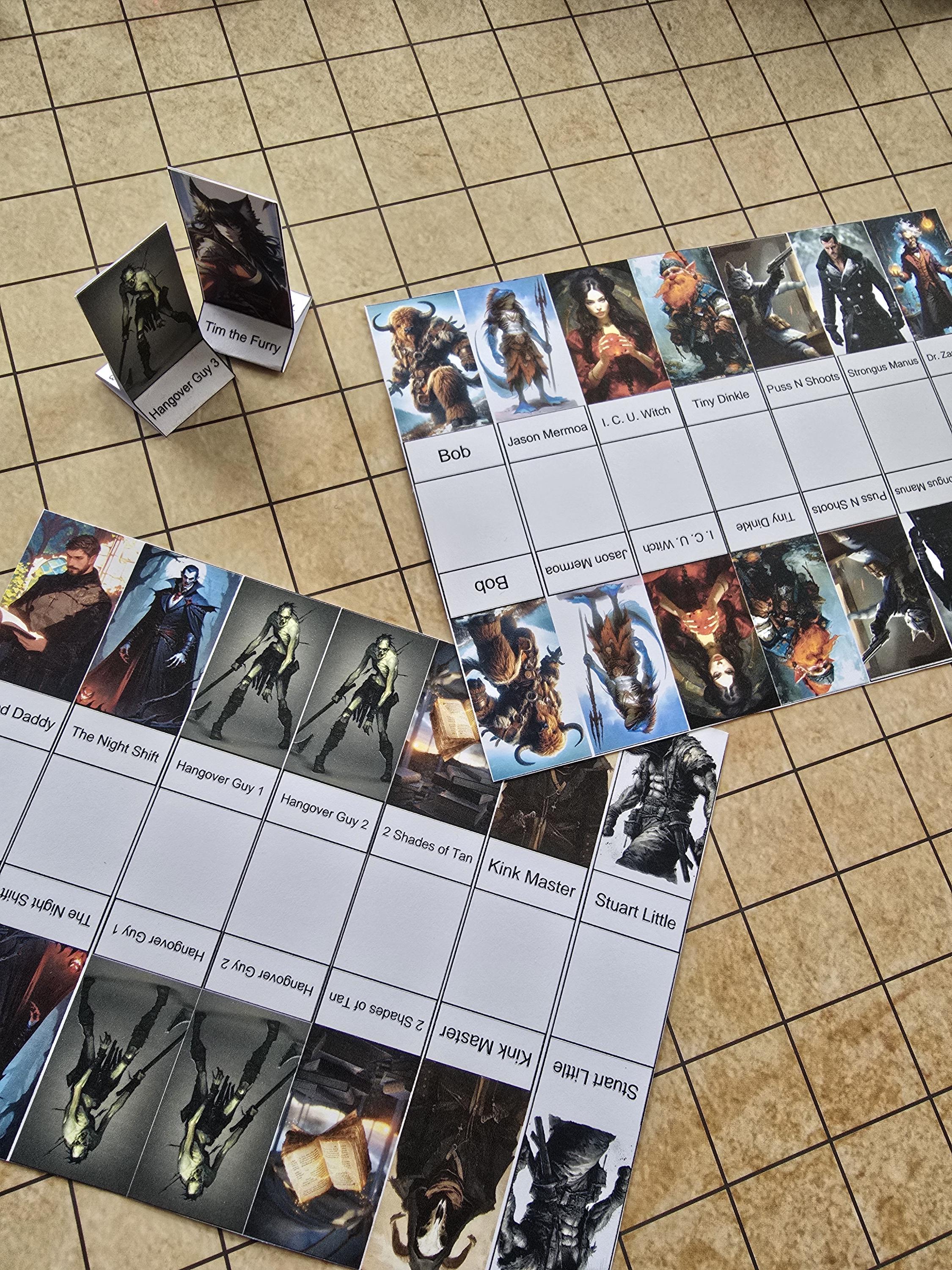 Custom Dnd /RPG Printable 2D Character Miniatures Template | Standard ...