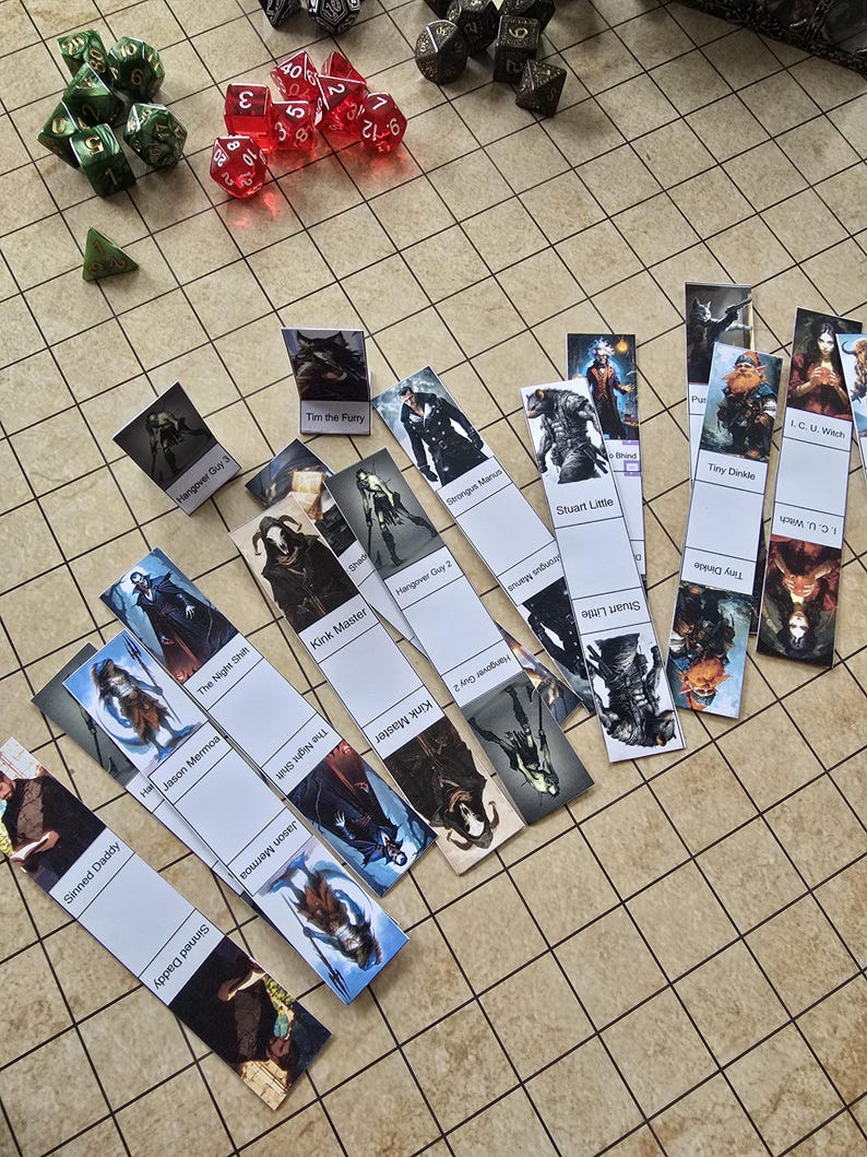 Custom Dnd /RPG Printable 2D Character Miniatures Template | Standard ...