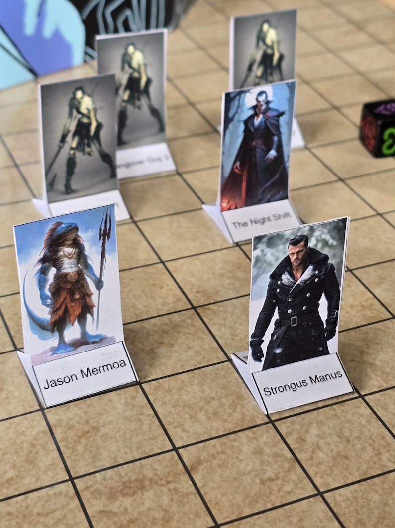 Custom Dnd /RPG Printable 2D Character Miniatures Template | Standard ...