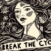 Break the Cycle, Simple, Floral Linocut Print. Art Print, Lino Style ...