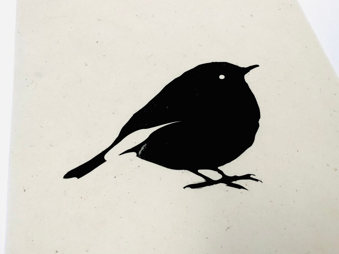 Simple Black Bird Lini Inspired Print, Nature, Black Bird, Chickadee ...