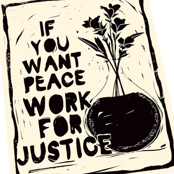 Peace and Justice Poster - Etsy