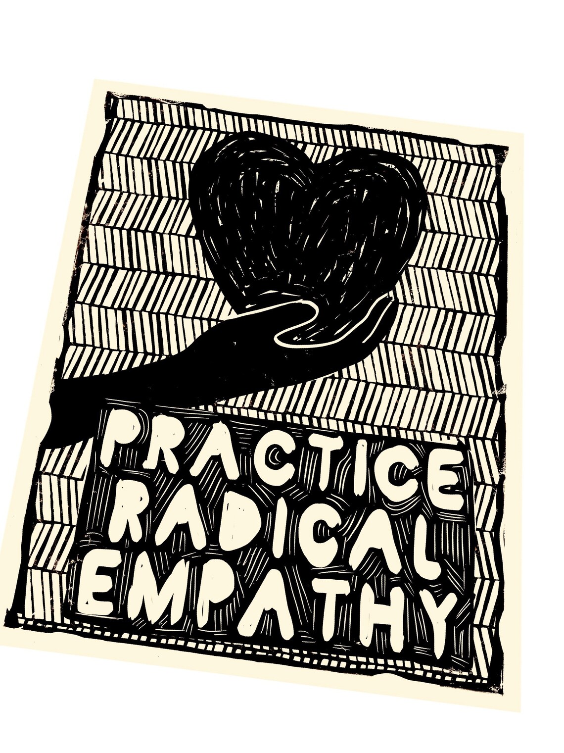 Practice Radical Empathy Be Kind Lino Style Illusration - Etsy