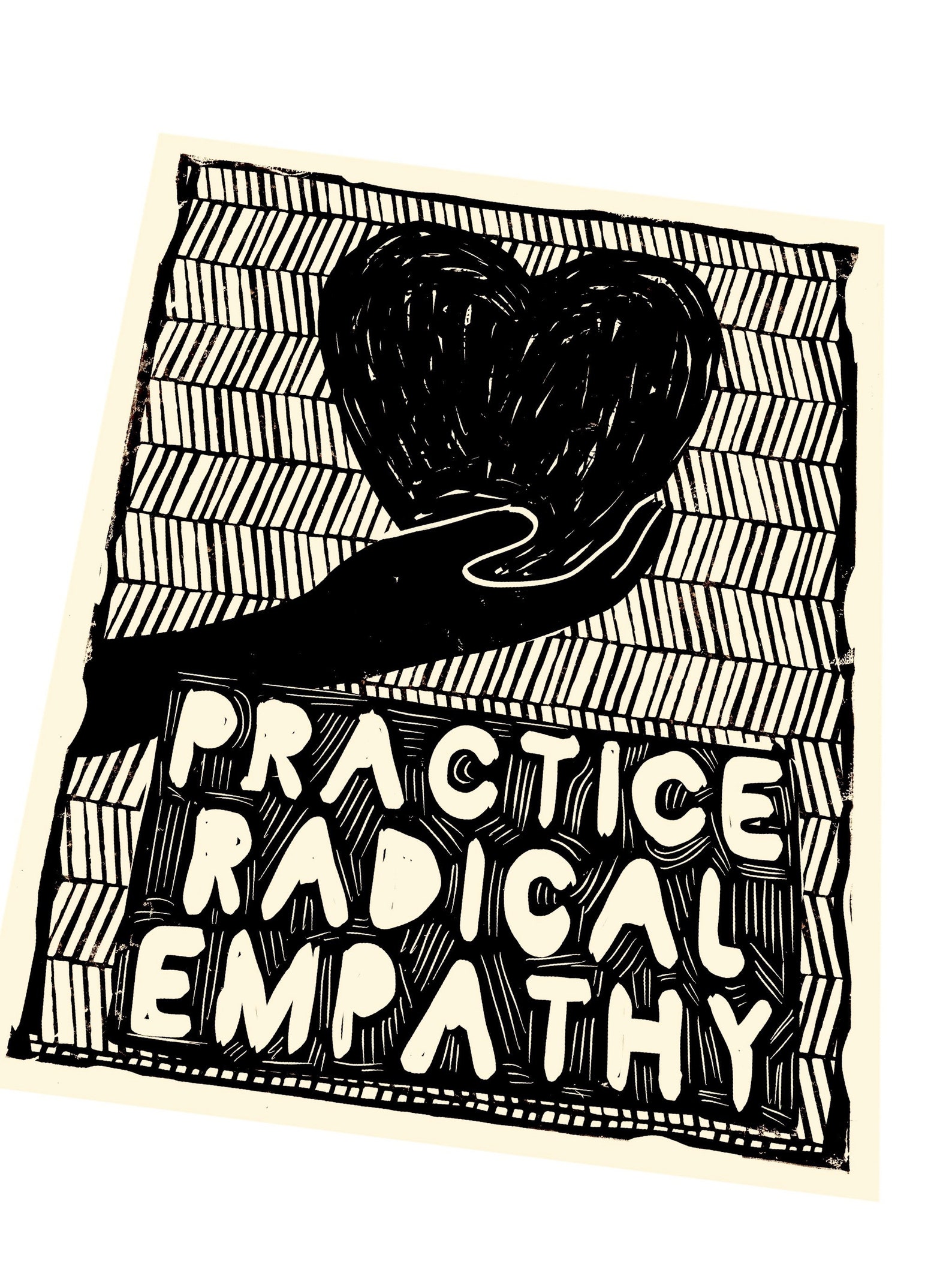 Practice Radical Empathy Be Kind Lino Style Illusration - Etsy