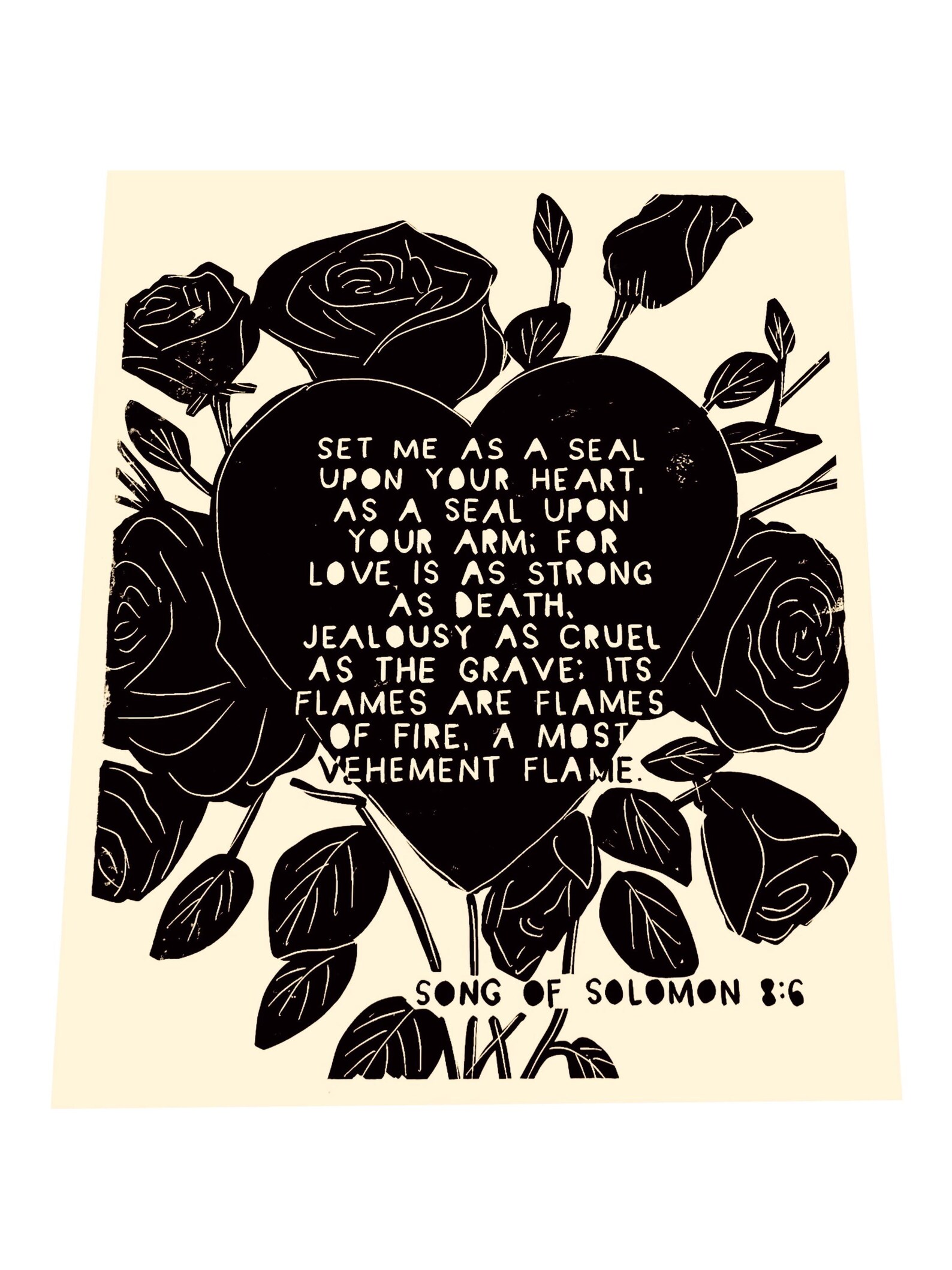 Song of Solomon 8:6, Scripture Wall Quote, Living Room Sign, Bible ...