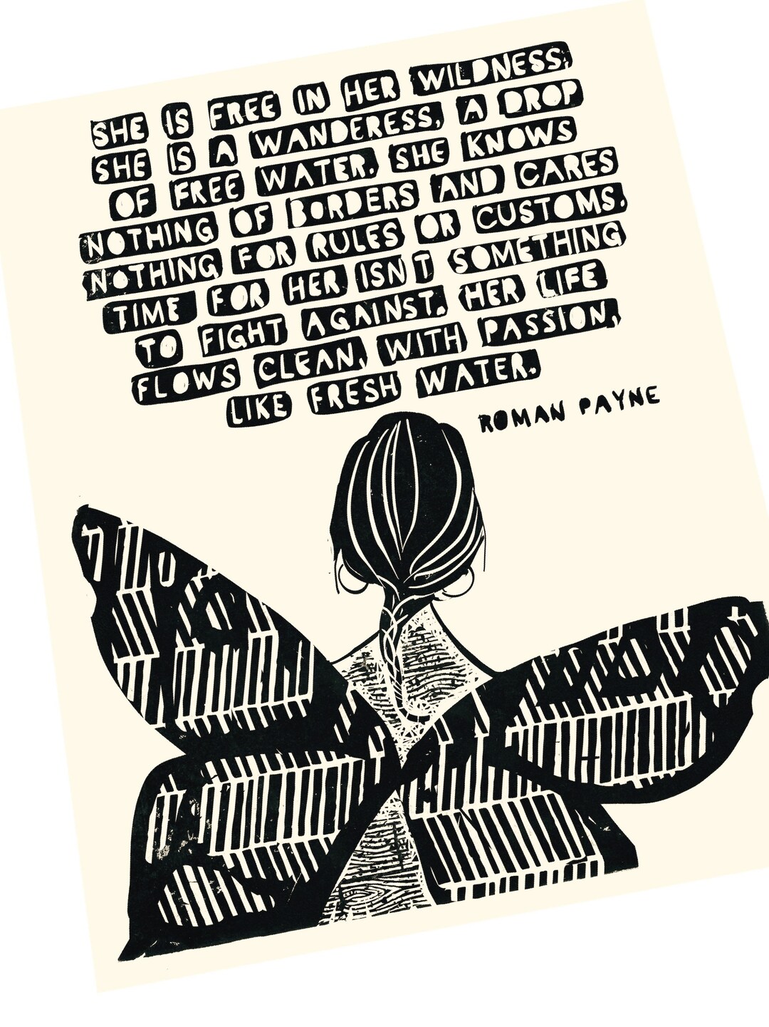 Roman Payne Quote, Art for Change, Feminist, Feminism, Butterfly ...