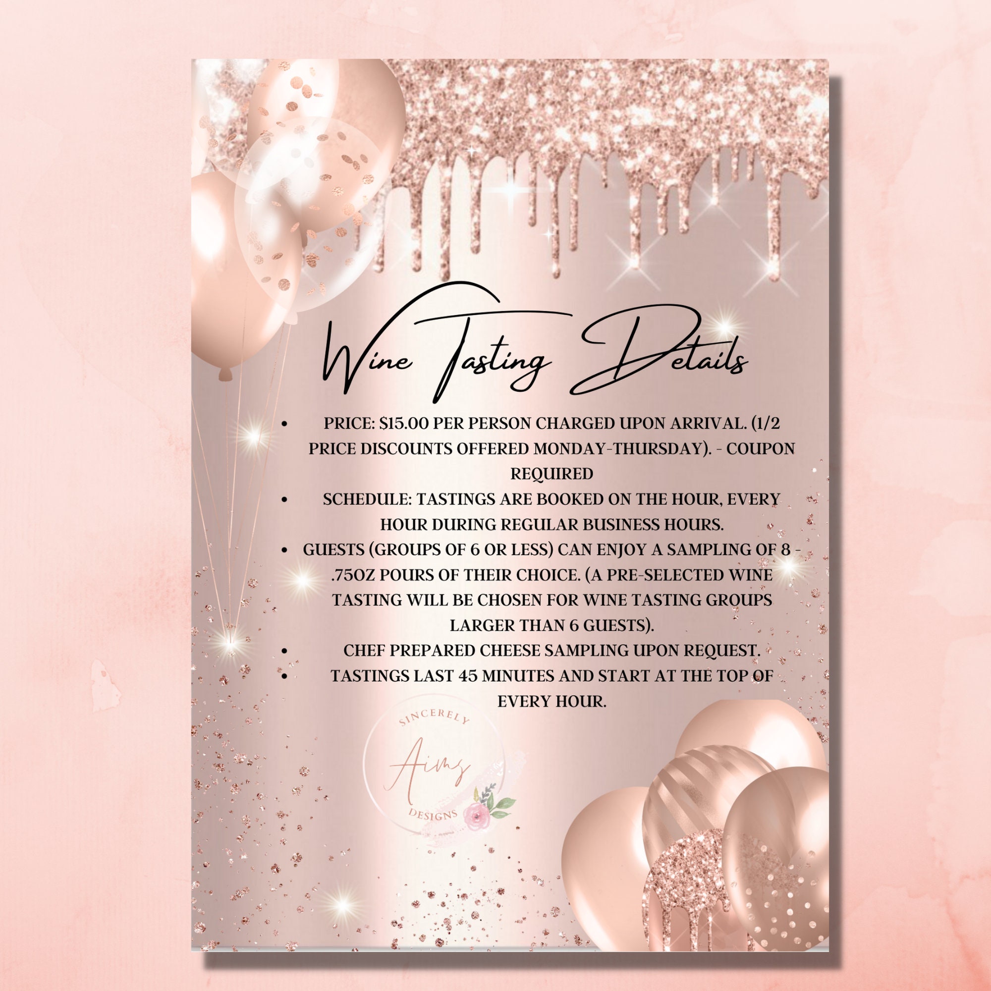 Rose Gold Glitter Invitation, Editable and Personalized Digital ...
