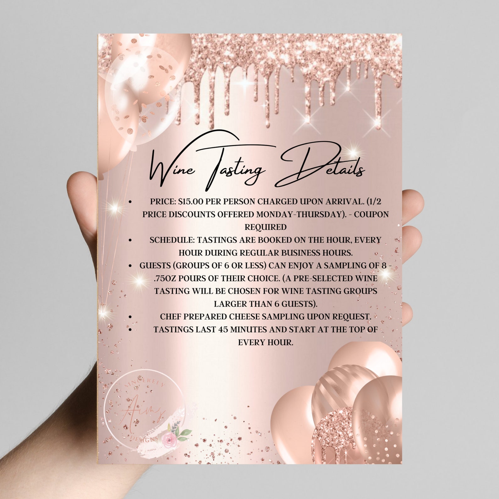 Rose Gold Glitter Invitation, Editable and Personalized Digital ...