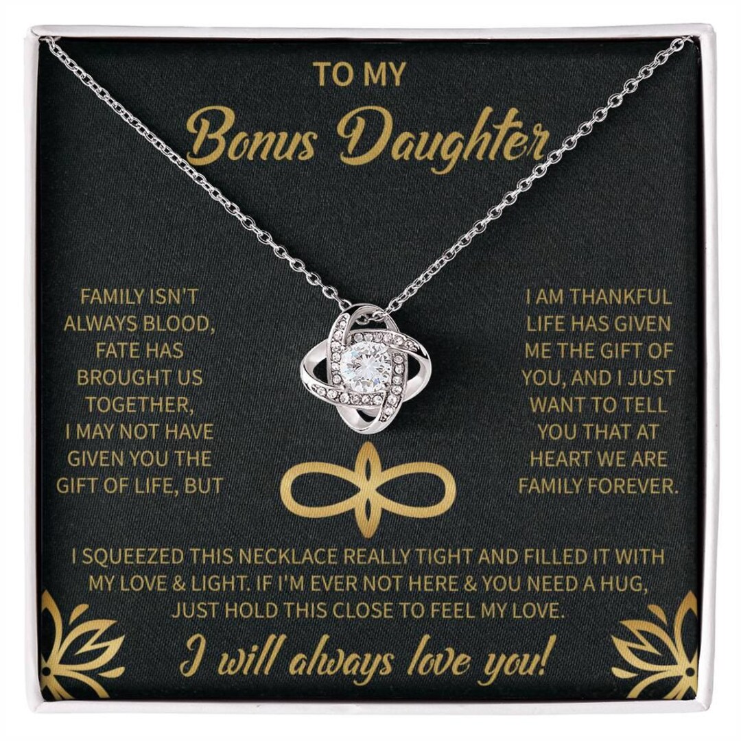 To My Bonus Daughter Forever Love Necklace, Step Daughter, Adopted ...