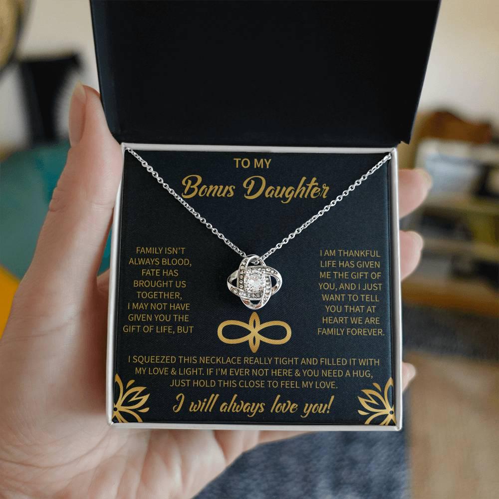 To My Bonus Daughter - Forever Love Necklace, Step Daughter, Adopted ...