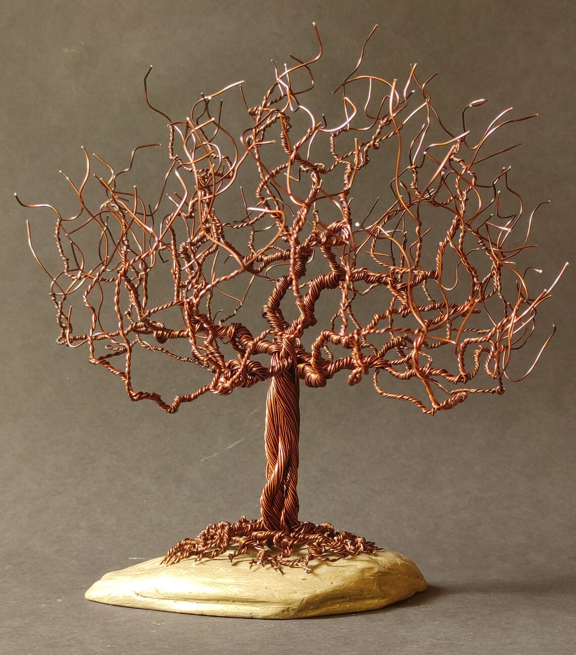 Wire Bonsai Tree Sculpture/ Anniversary Gift Idea/ Twisted Aluminium ...