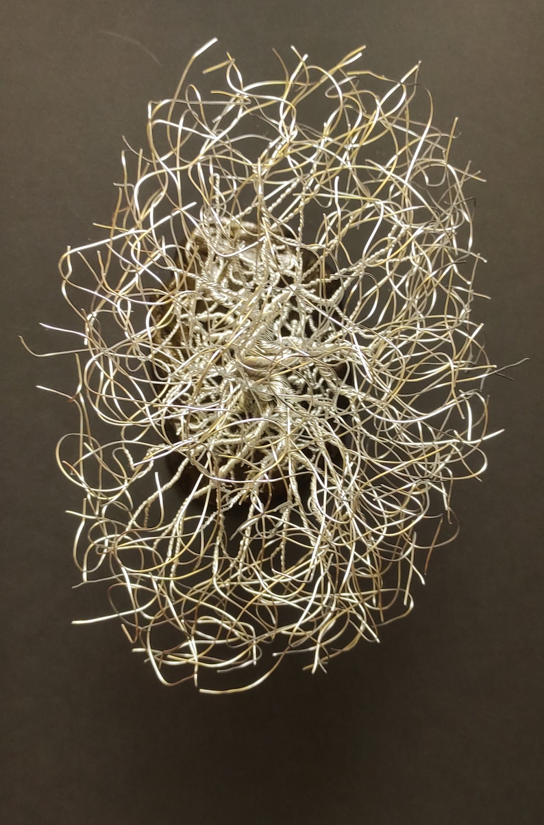 Twisted Aluminium Art Wire Tree Sculpture of Wind Willow on a Plaster ...