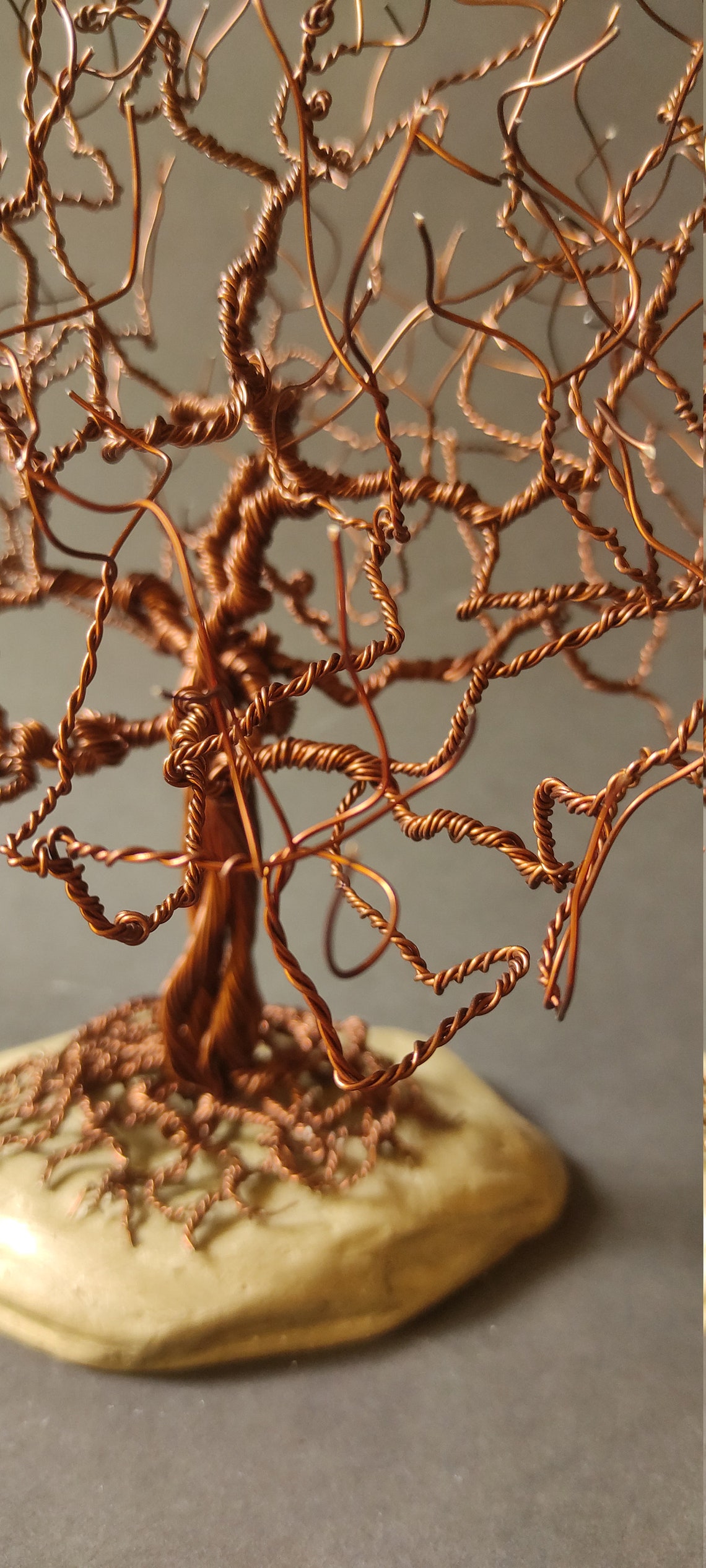 Wire Bonsai Tree Sculpture/ Anniversary Gift Idea/ Twisted Aluminium ...