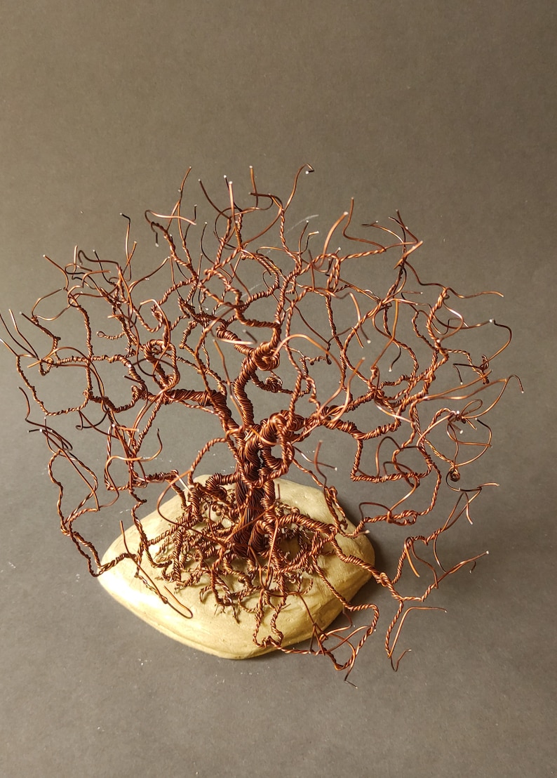 Wire Bonsai Tree Sculpture/ Anniversary Gift Idea/ Twisted Aluminium ...
