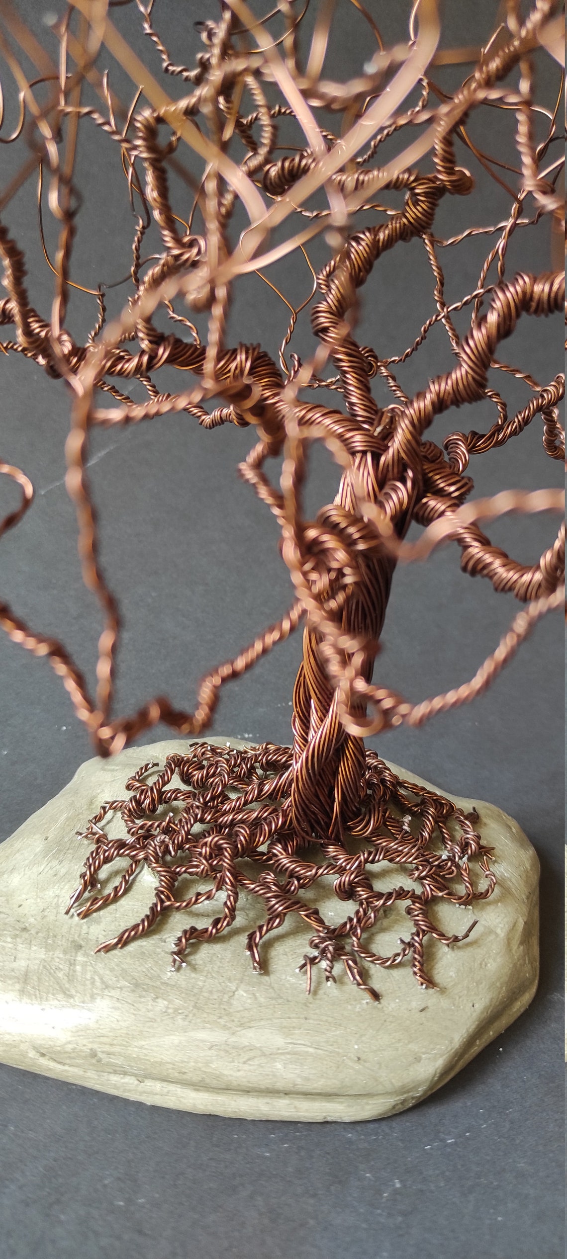 Wire Bonsai Tree Sculpture/ Anniversary Gift Idea/ Twisted Aluminium ...