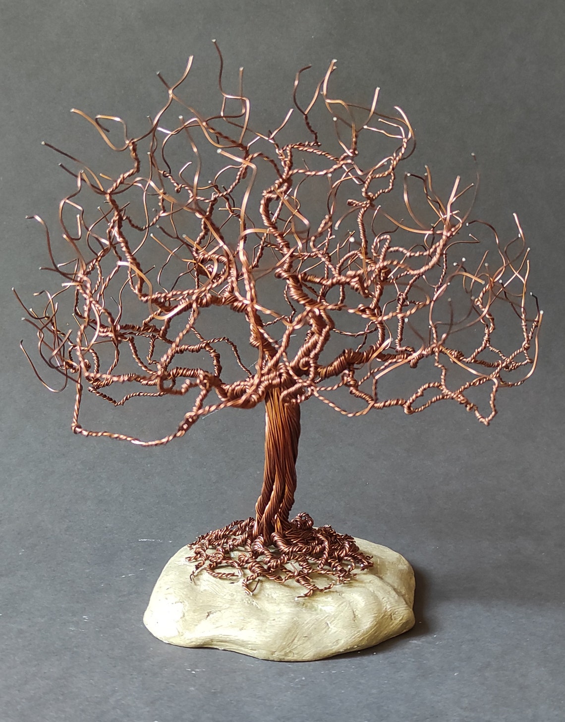 Wire Bonsai Tree Sculpture/ Anniversary Gift Idea/ Twisted Aluminium ...