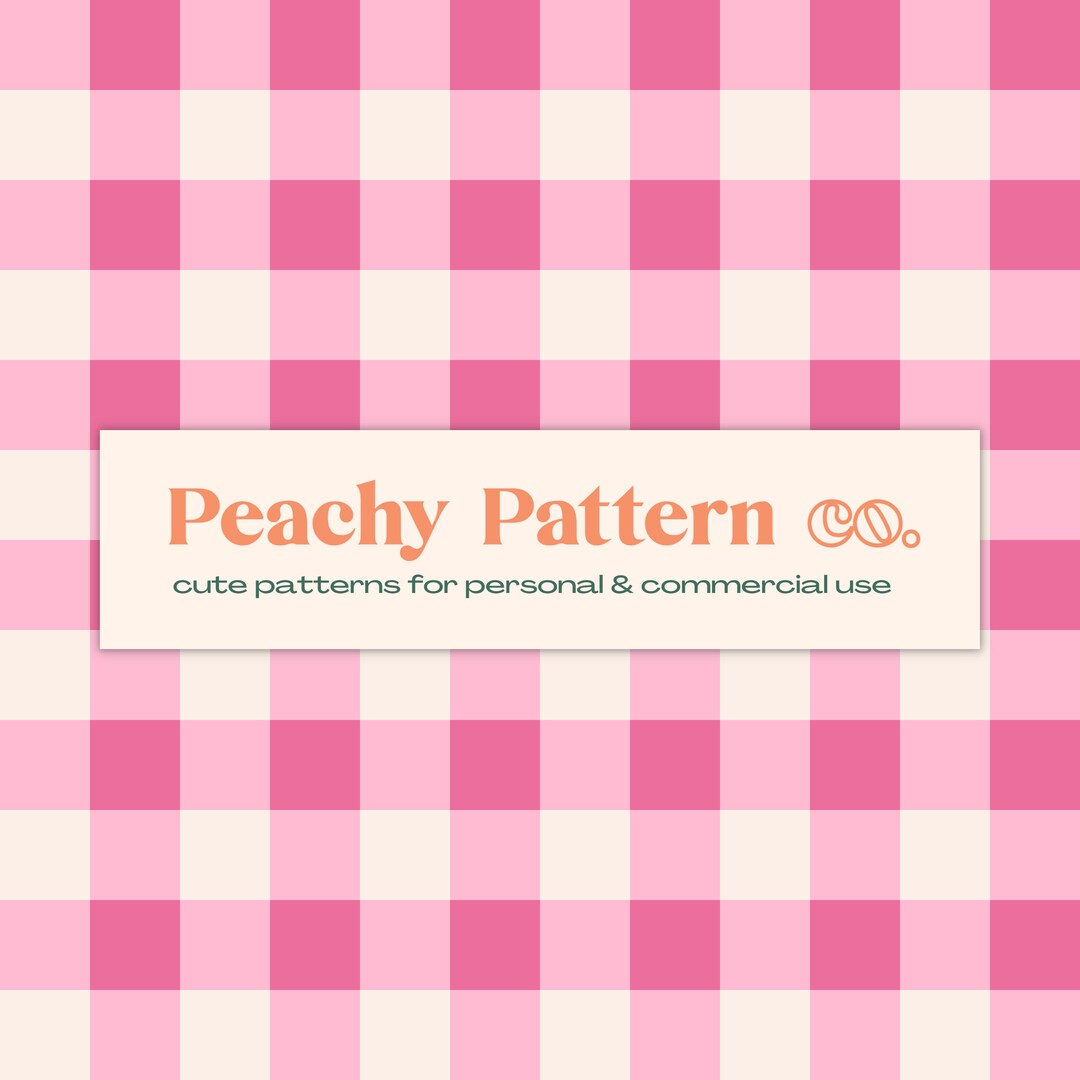 Pretty Pink Gingham Seamless Repeat Digital Pattern | Plaid Pattern ...