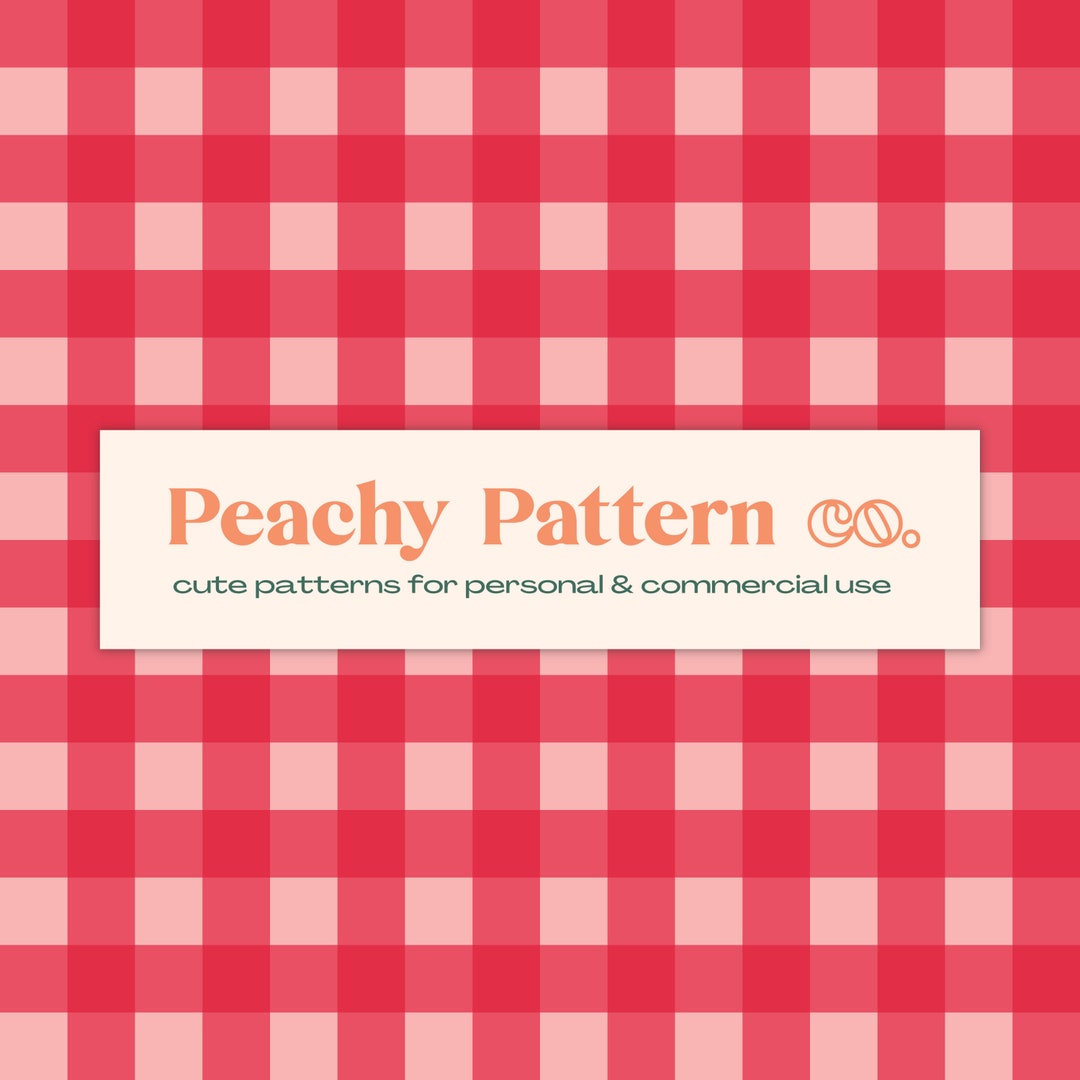 Raspberry Gingham Seamless Repeat Digital Pattern | Plaid Pattern ...