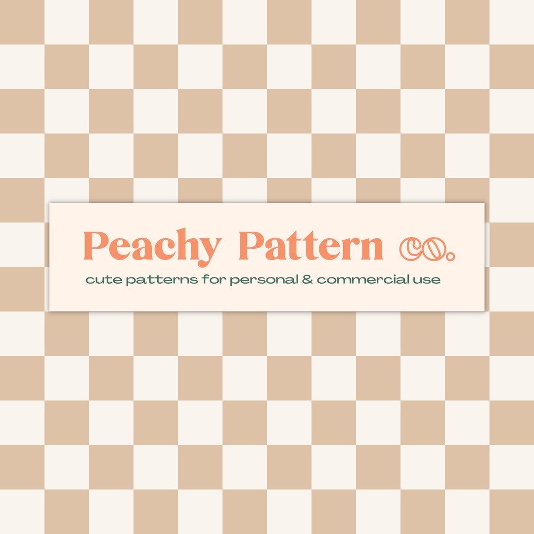 Tan Beige Boho Checkerboard Seamless Repeat Digital Pattern | Plaid ...