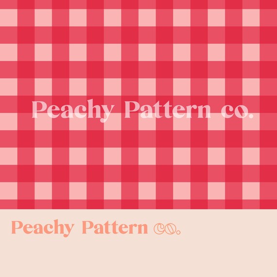 Raspberry Gingham Seamless Repeat Digital Pattern Plaid | Etsy