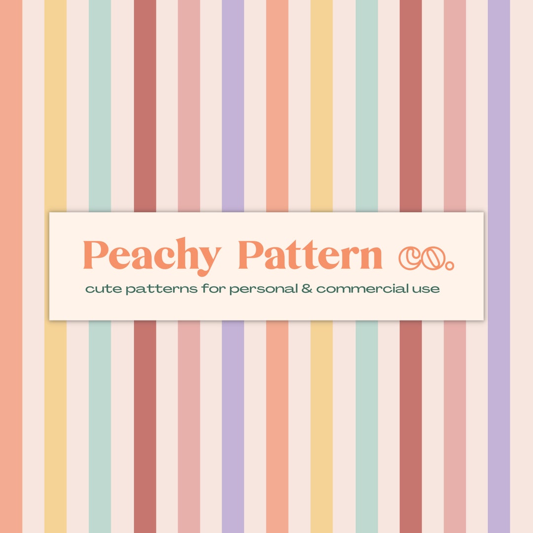 Fun Stripes Seamless Repeat Digital Pattern | Bright Boho Floral Colors ...